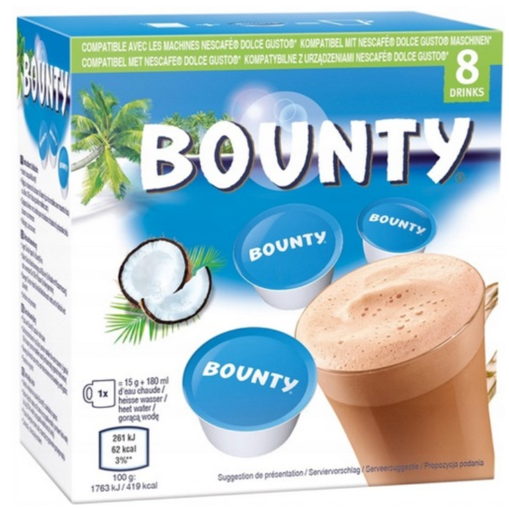 Bounty Hot Chocolate Pods for Dolce Gusto Machine -8 Pods – Euro Food Mart