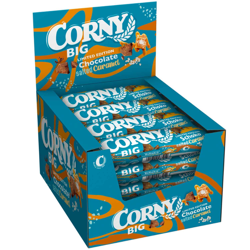 Corny Big Chocolate Salted Caramel Cereal Bar -24 x 40g – Euro Food Mart