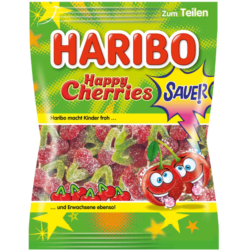 Haribo Happy Cherries Sour Gummy Candies - 175g – Euro Food Mart