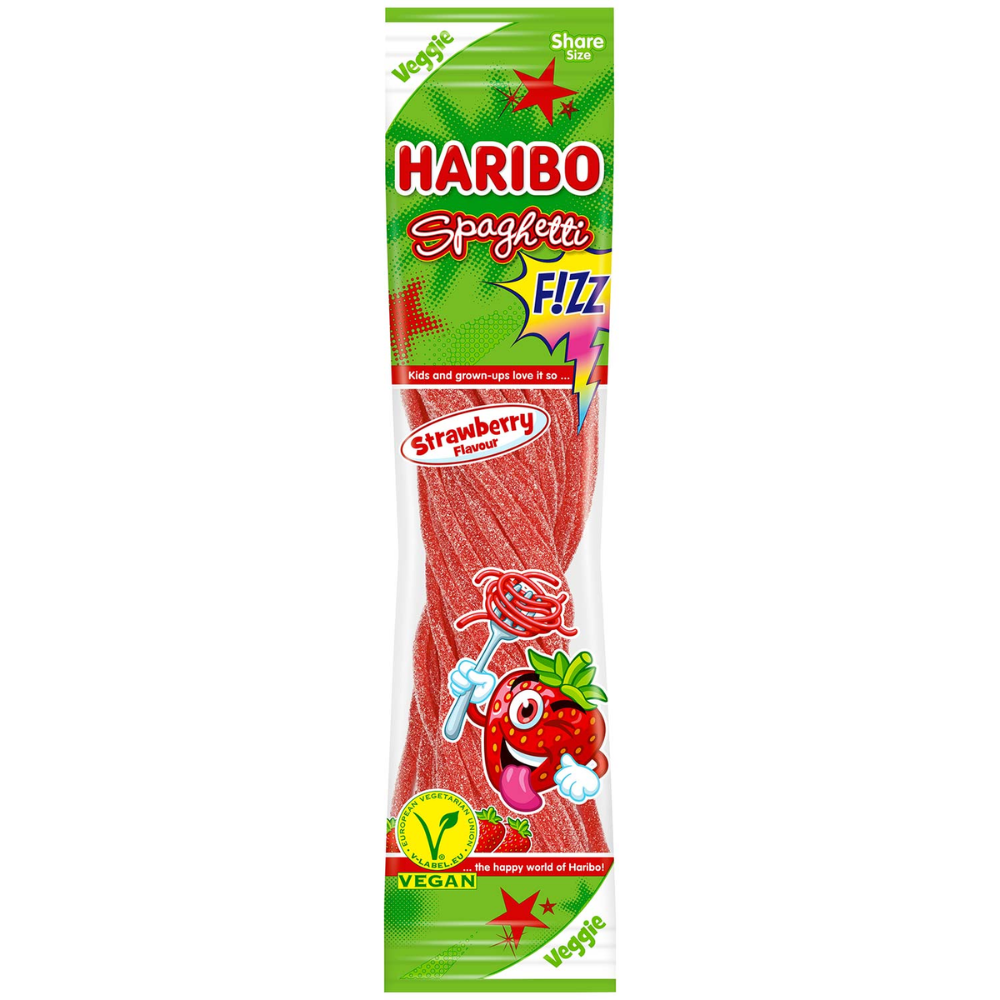 Haribo Spaghetti Strawberry Sour Vegan - 200 g – Euro Food Mart
