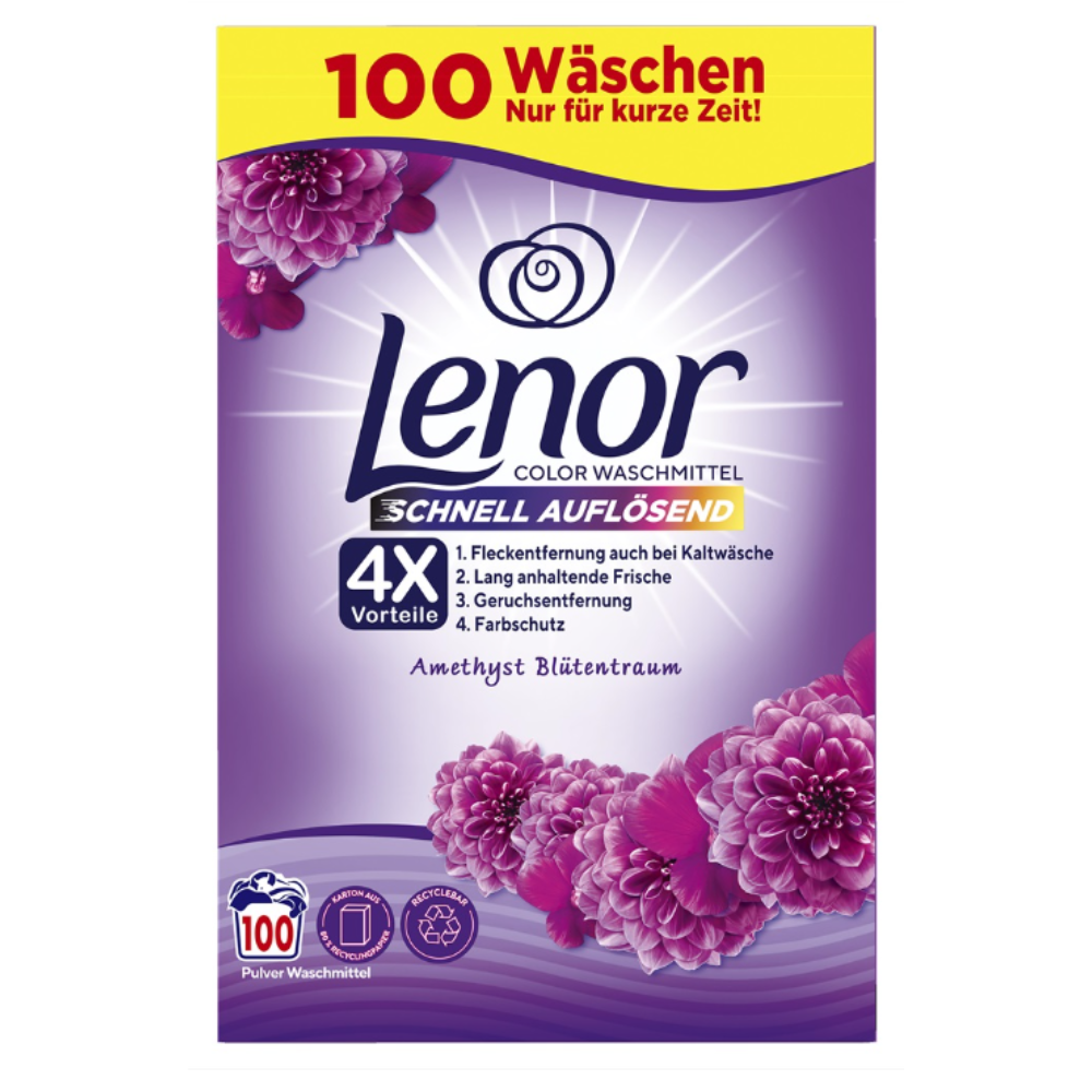 Lenor Amethyst Blossom Dream Powder Detergent -6 Kg / 100 WL – Euro ...