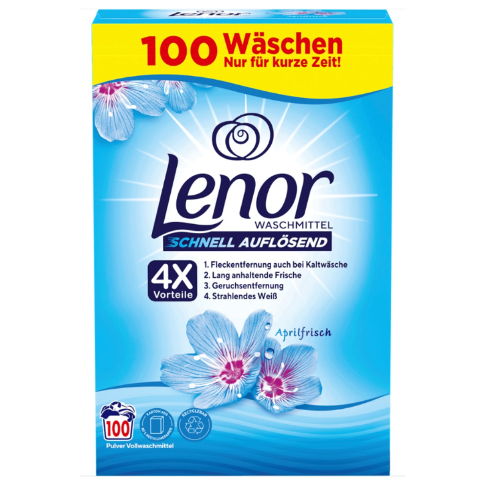 Lenor April Fresh Powder Detergent -6 Kg / 100 WL – Euro Food Mart