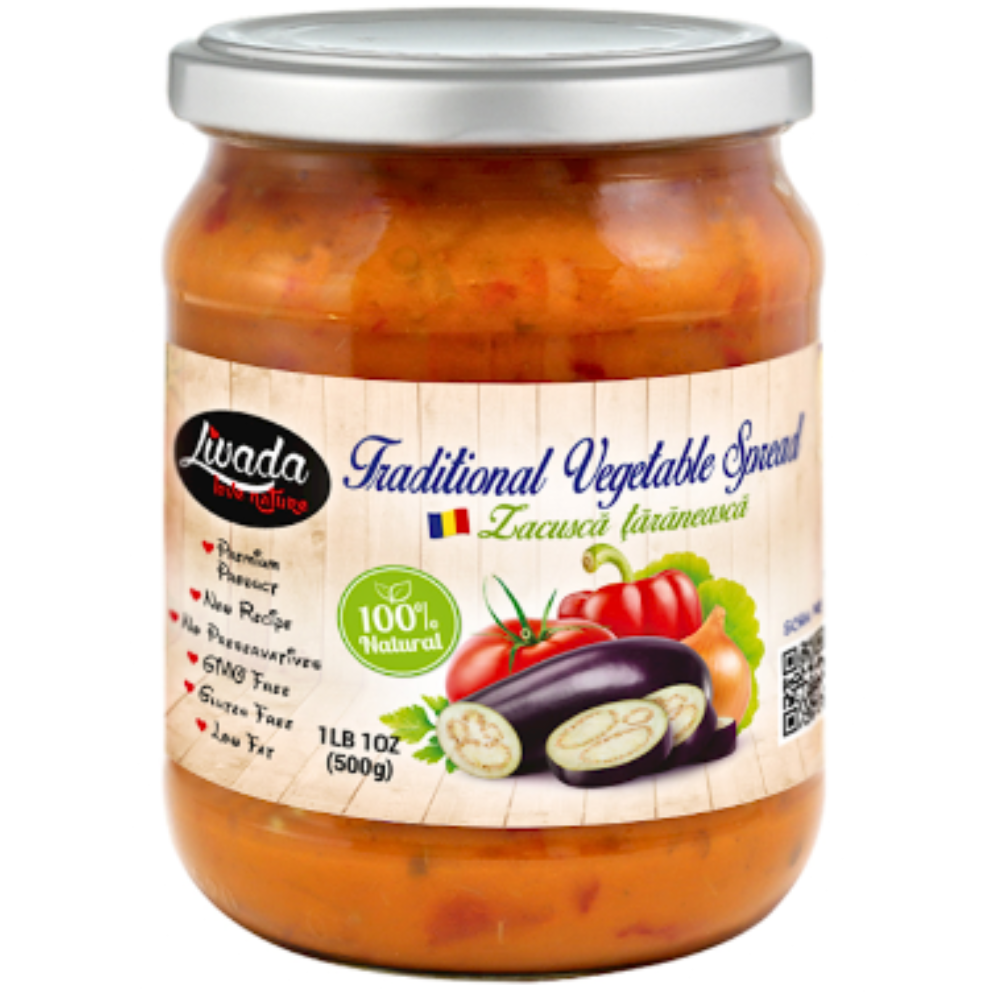 Livada Romanian Zacusca Taraneasca ( Traditional ) - 1.1 LB / 500 g ...