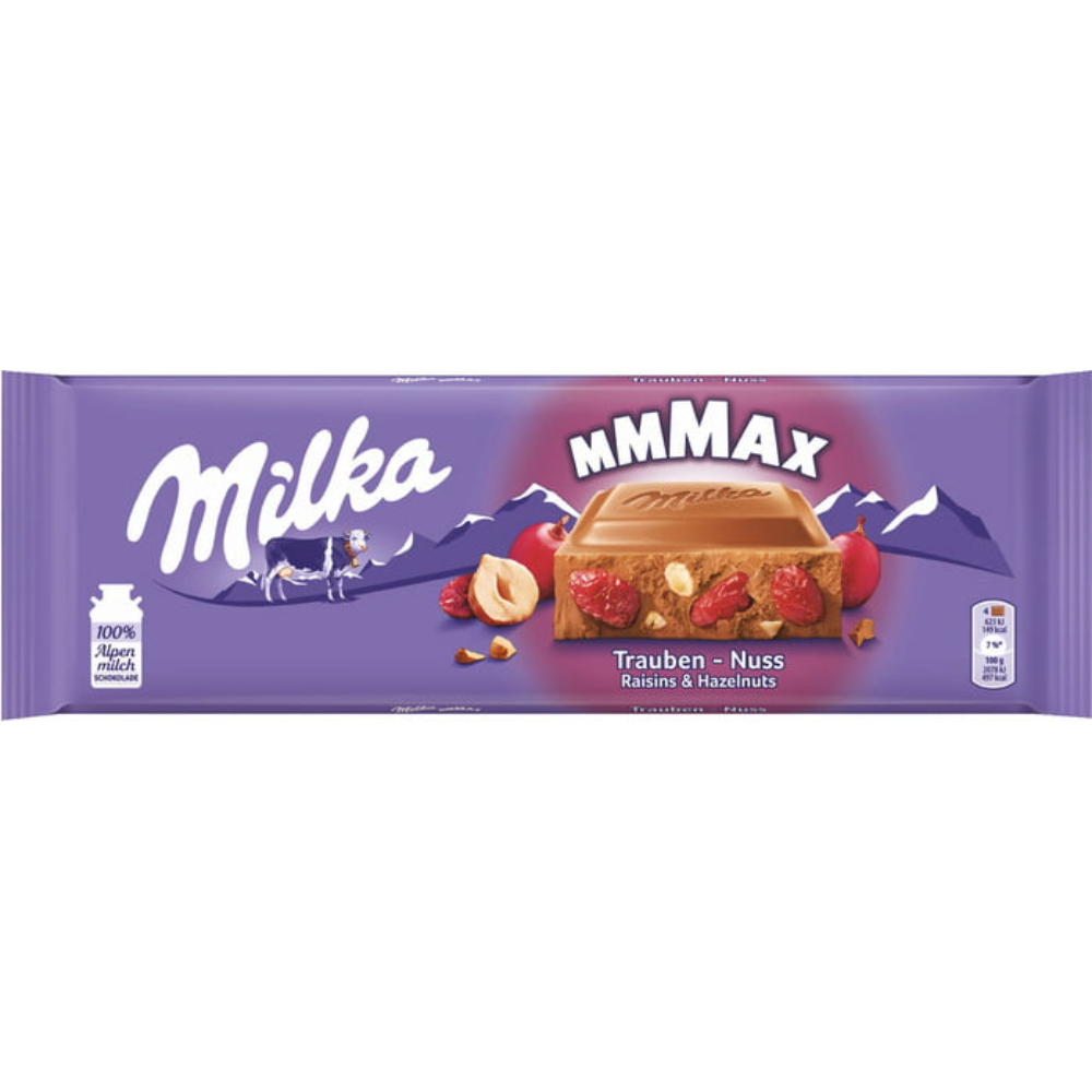 Milka Mmmax Raisins & Hazelnuts Chocolate - 270 g – Euro Food Mart