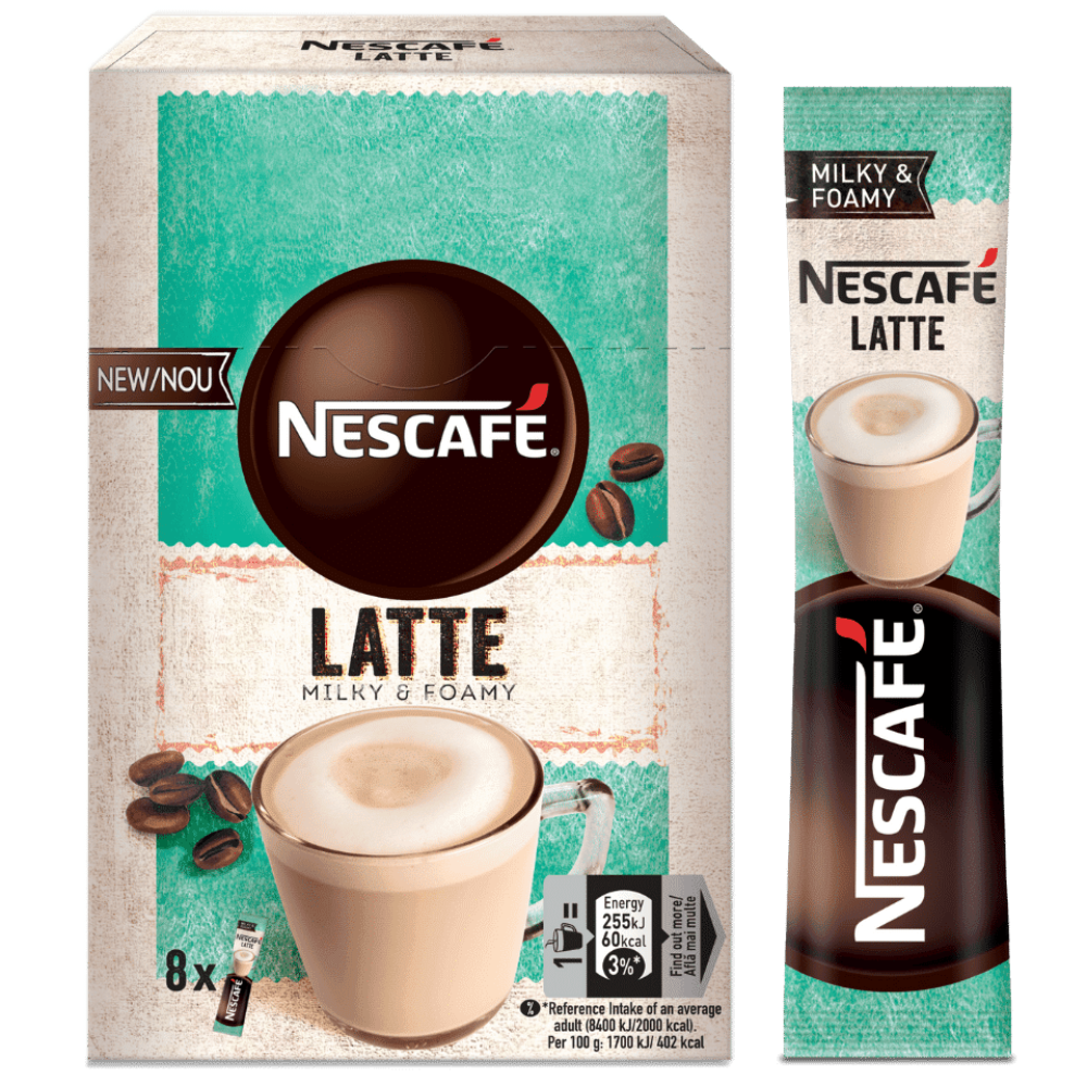Nescafe Latte Instant Coffee -Box of 8 Pcs ( 120 g ) ( Best if used by ...