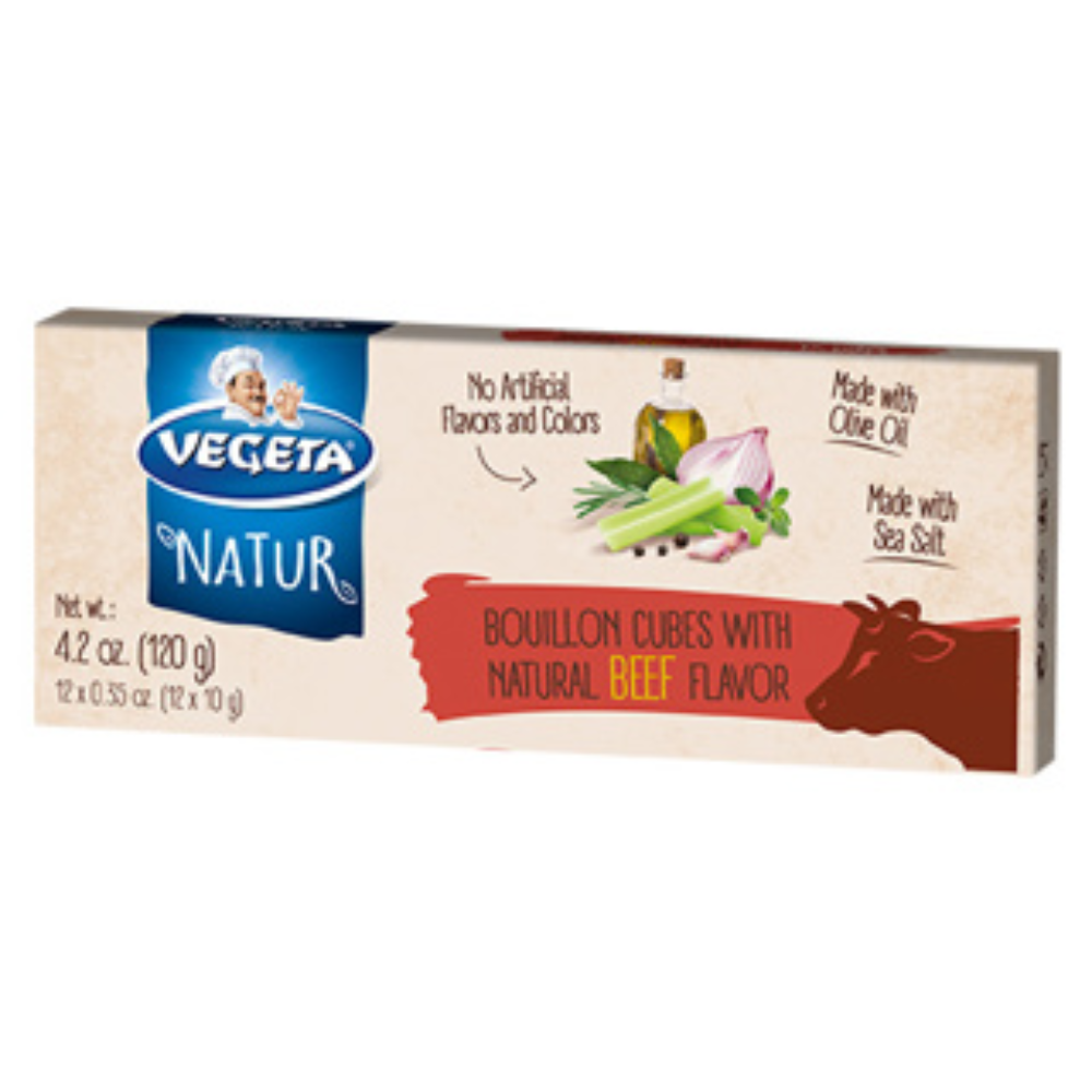 Vegeta Natur Bouillon Cubes with Natural Beef Flavor -120 g( 12 cubes ...