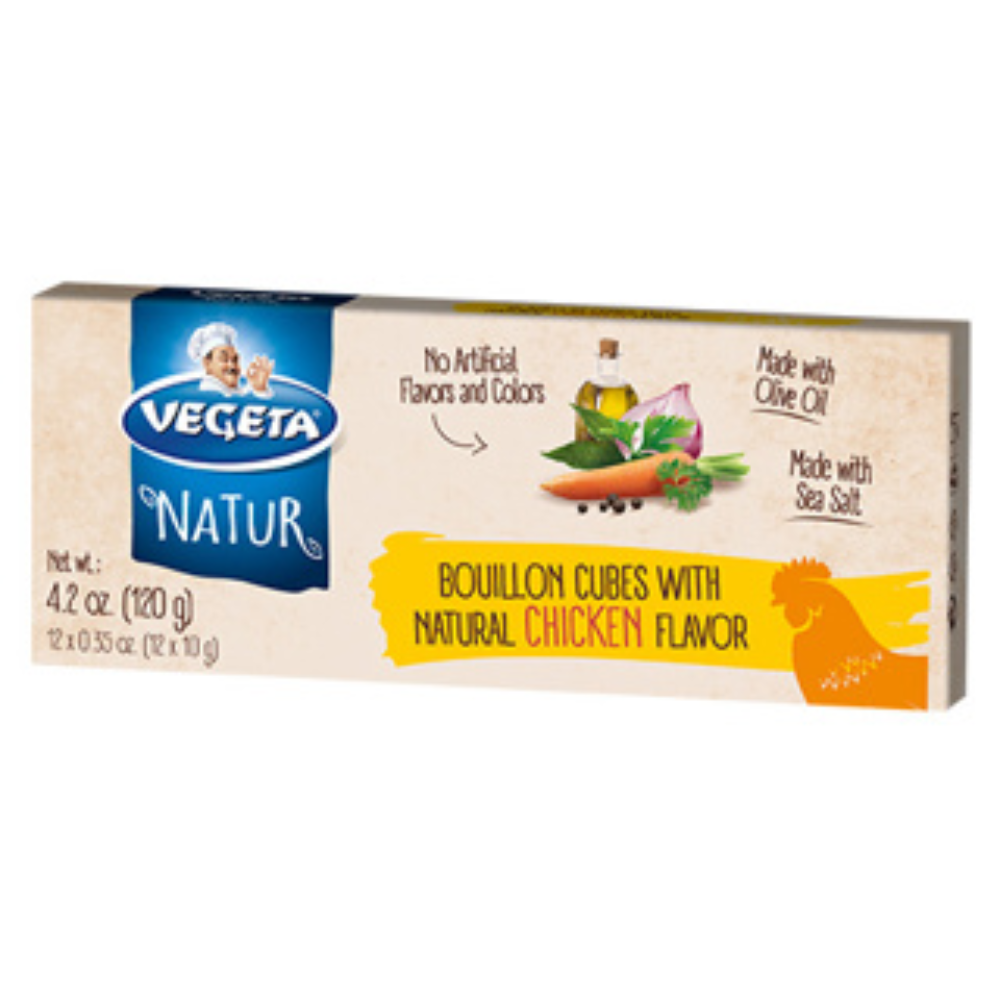 Vegeta Natur Bouillon Cubes with Natural Chicken Flavor -120 g( 12 cub ...