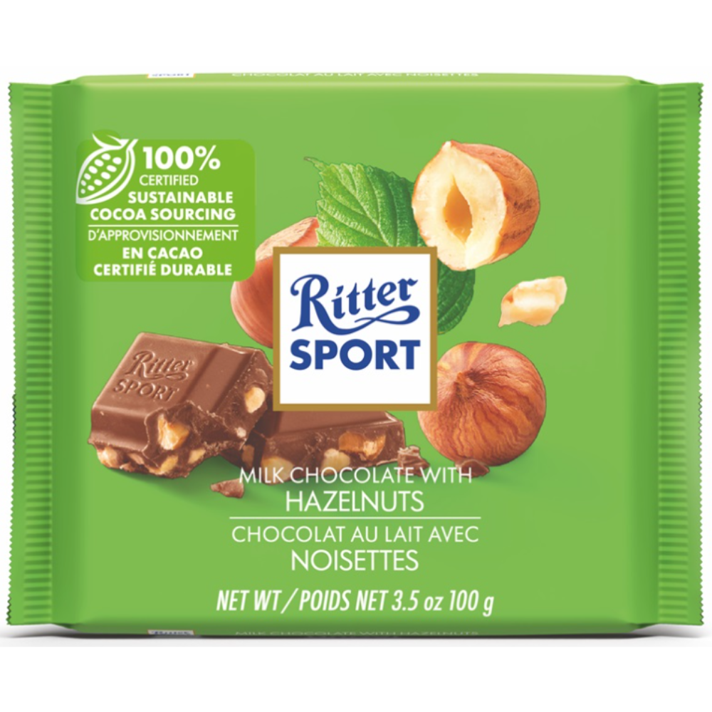 Ritter Sport Milk & Chopped Hazelnuts Chocolate -100g – Euro Food Mart