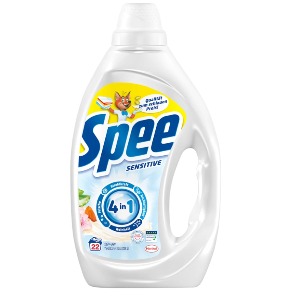 Spee Sensitive 4 in 1 Liquid Detergent -990 ml / 22 WL – Euro Food Mart