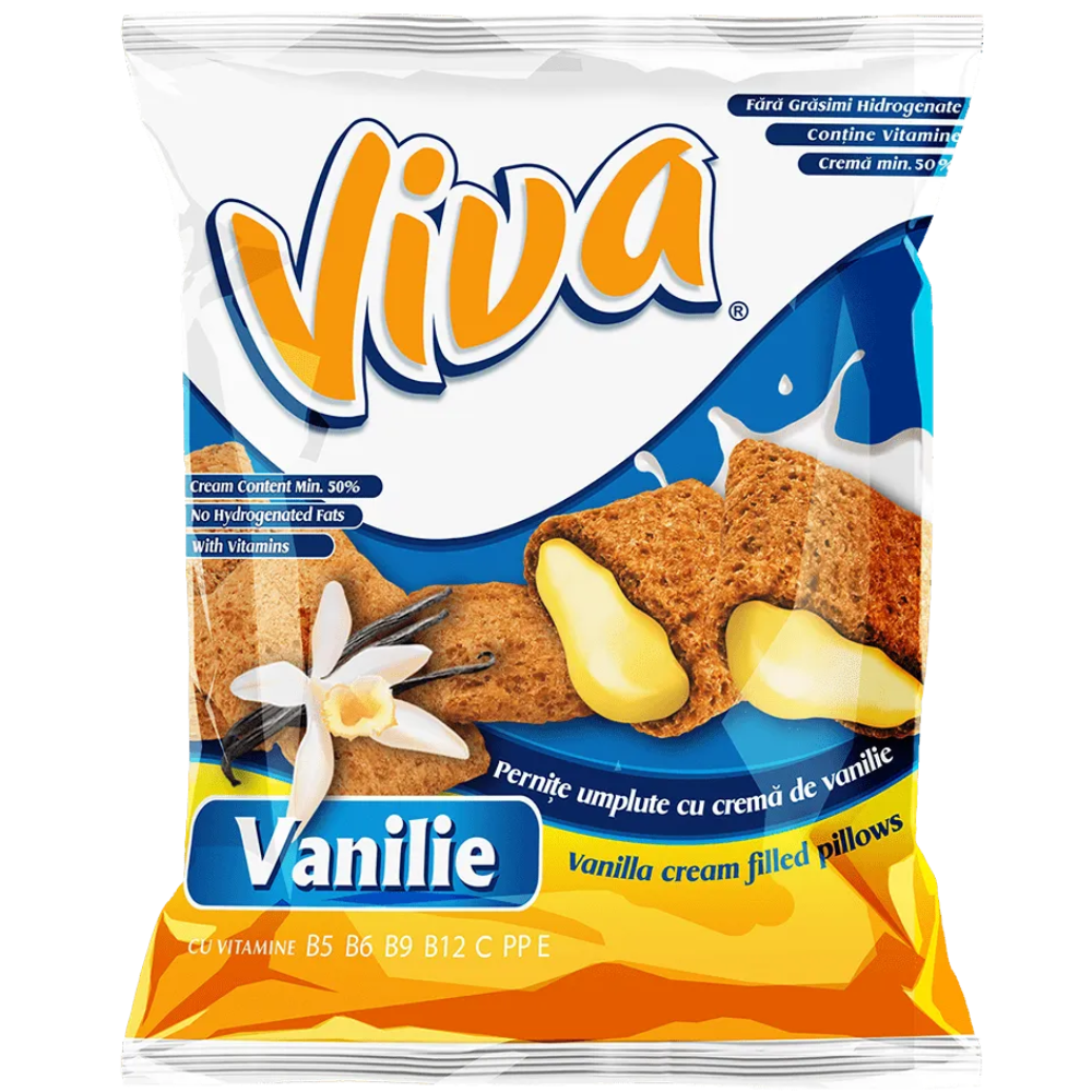 Viva Vanilla Cream Filled Pillows ( Pernite Cu Crema Vanilie ) - 200g ...