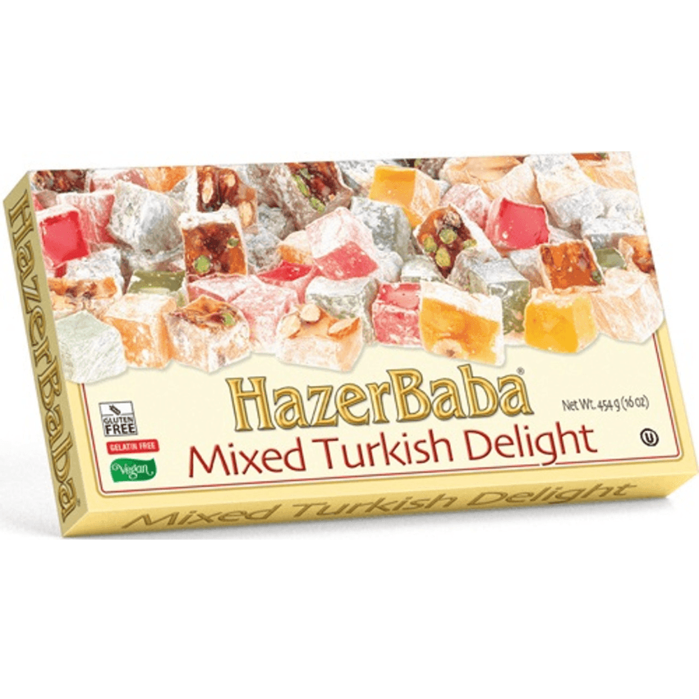 HazerBaba Mixed Turkish Delight / Lokum Assorted Flavours & Nuts - 454 ...