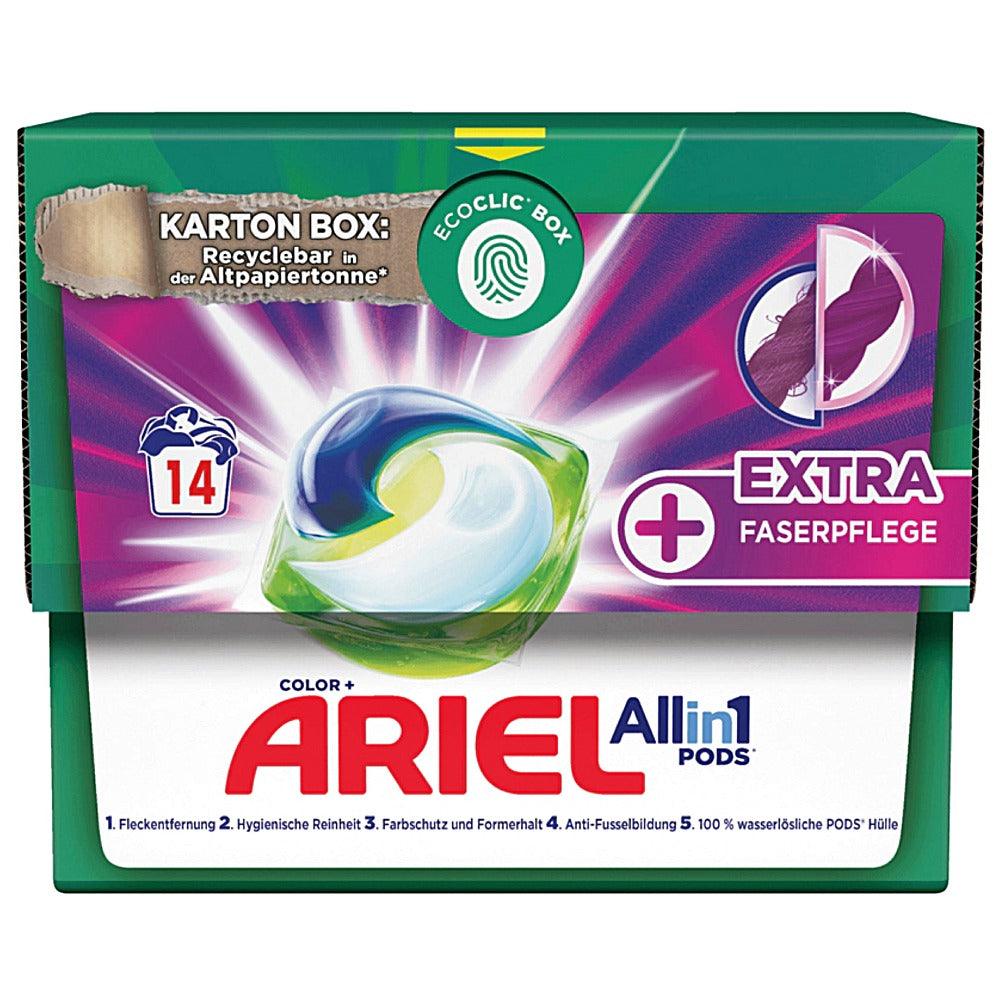 Ariel Color All in 1 Pods Detergent + Extra Fiber Care ( 14 WL ) – Euro ...