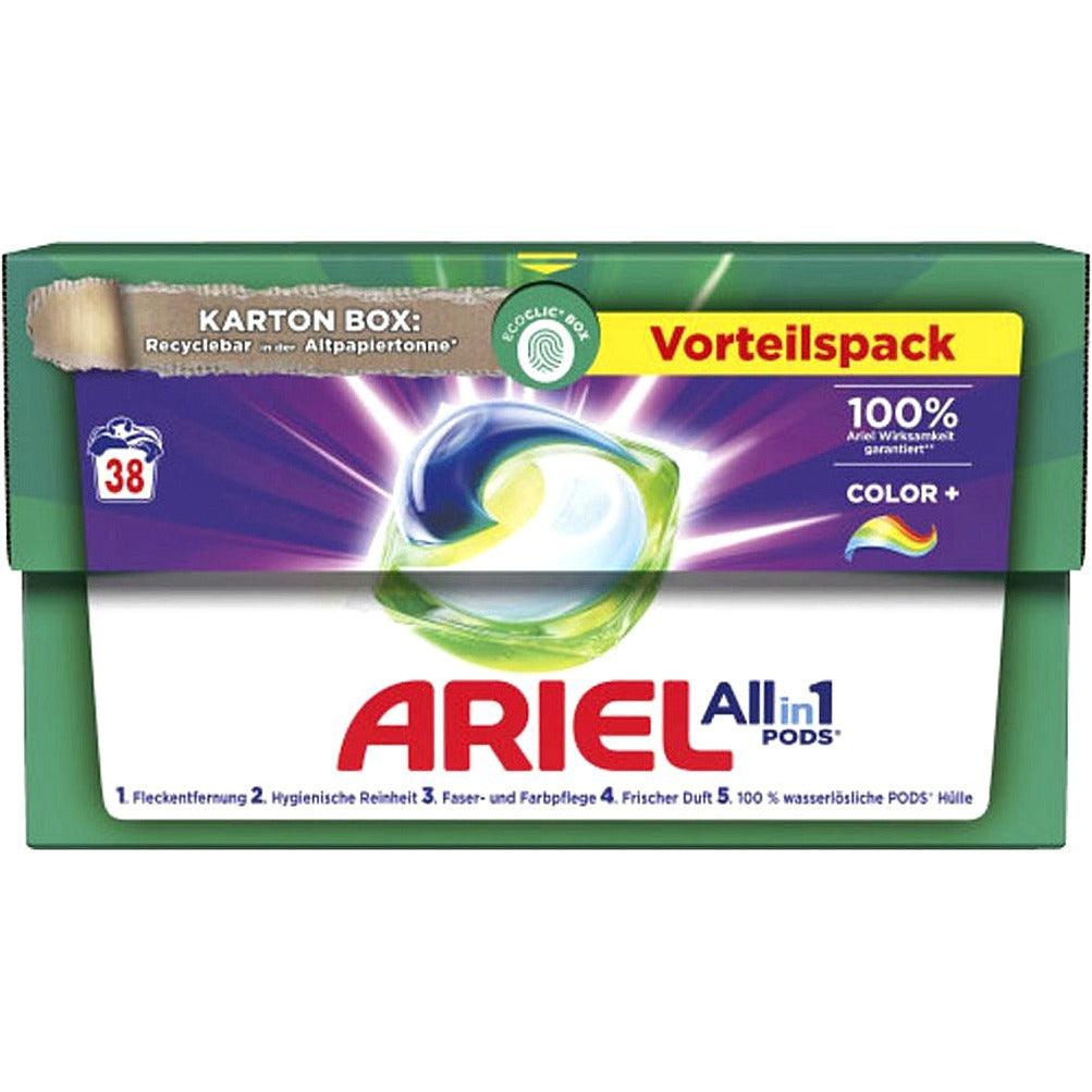 Ariel Color All in 1 Pods Detergent in Cardboard Box ( 38 WL ) – Euro ...