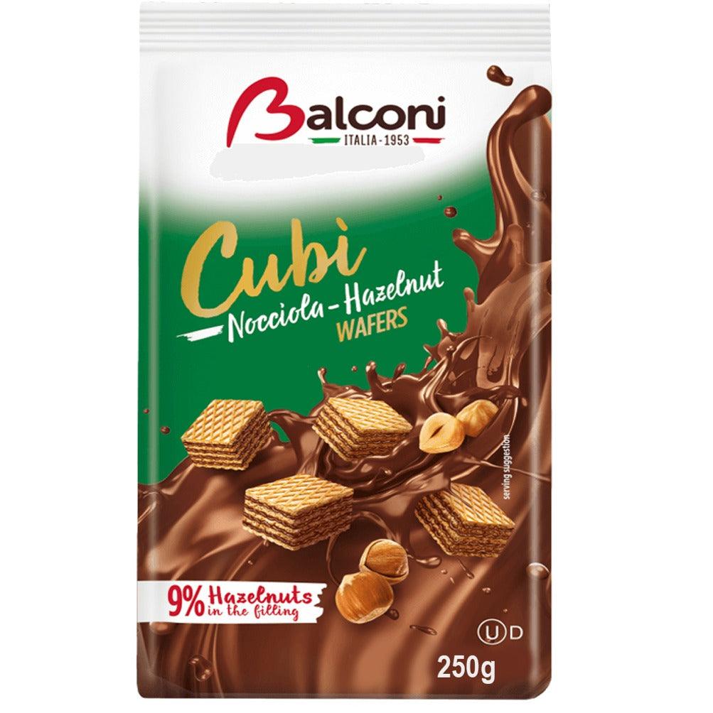 Balconi Cubi Hazelnut Cream Filled Wafers - 250 g – Euro Food Mart