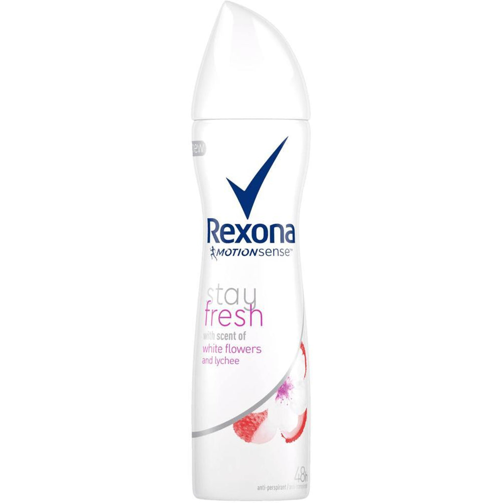 Rexona Stay Fresh White Flower & Lychee Spray Deodorant -150ml – Euro ...